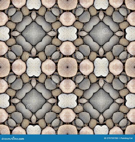 Seamless Tileable Decorative Stone Pattern Tileable Background Stock Illustration