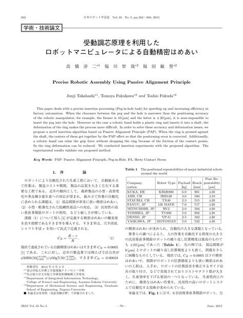 Pdf Precise Robotic Assembly Using Passive Alignment Principle