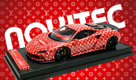 1 18 Ivy Ferrari Novitec F8 N Largo Louis Vuitton Lv Theme Red Resin