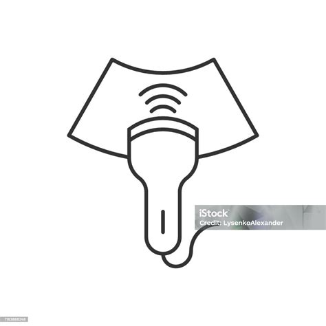 플랫 스타일의 초음파 아이콘 흰색 격리 된 배경에 스캐너 장비 벡터 그림 초음파 비즈니스 개념 건강 진단에 대한 스톡 벡터 아트 및 기타 이미지 Istock