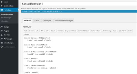 Kontaktformular Mit Wordpress Erstellen Wordpresskurs Schweiz Privat