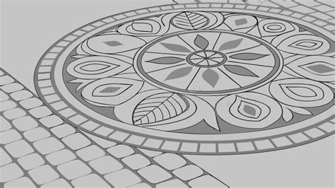 Floor Tiles Pattern Design Architecture And Interior Decor Vector