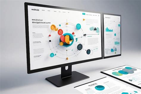 Premium Photo Concept Of Assembling A Web Page From Modules That Fly