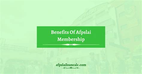 Benefits Of Afpslai Membership