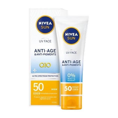 Nivea Sun Слънцезащитен крем за лице против пигментация Spf 50