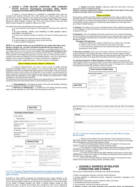 Practical Research Rrl Pdf