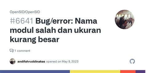 Bugerror Nama Modul Salah Dan Ukuran Kurang Besar · Issue 6641
