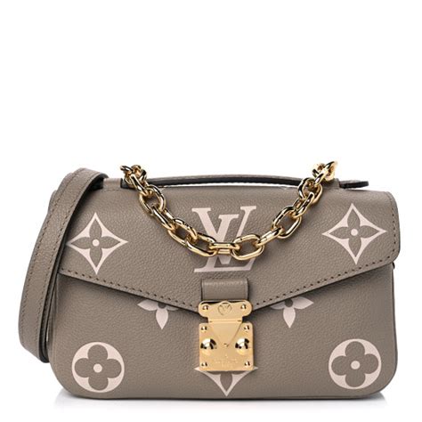LOUIS VUITTON Empreinte Monogram Giant Pochette Metis East West Tourterelle Creme 1402007