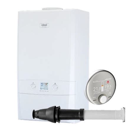 Ideal Logic2 Max C24 Combination Boiler Vertical Flue And Halo Combi Wi Fi Thermostat
