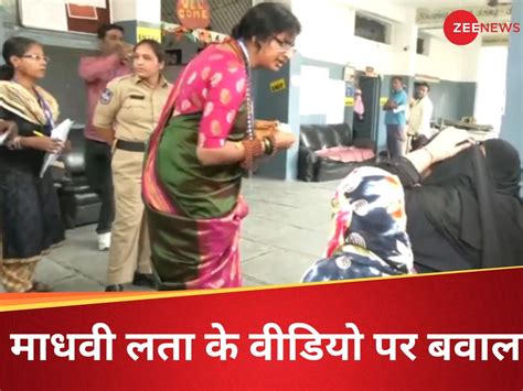 Madhavi Latha Viral Video Checking Id Card Hyderabad Voters Can A