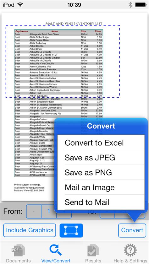 PDF To Excel Convert PDF To Excel PDF Converter IPhone