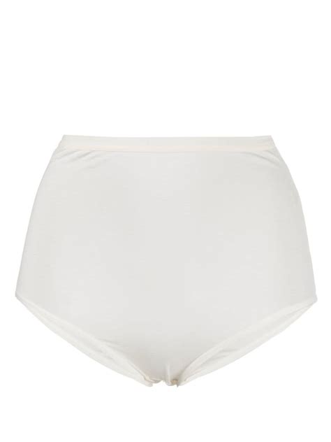 Baserange High Waisted Briefs In White Modesens