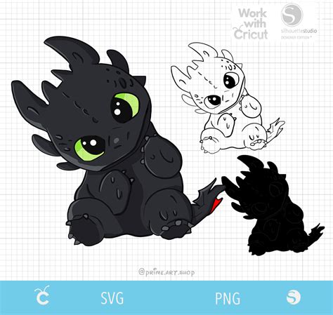 2 Dragon Head Toothless Vector Light Fury Svg Night Furies Svg
