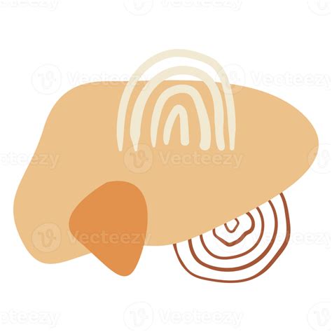 Abstract Beige Boho Blob Shape 11458962 Png