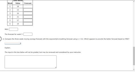 Solved Consider The Following Time Series Data A Choose Chegg