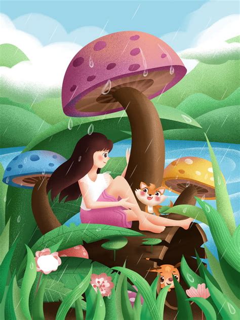 손으로 그린 작은 신선한 계곡 비 버섯 손으로 그린 작은 신선한 계곡 비 배경 일러스트 및 사진 무료 다운로드 Pngtree