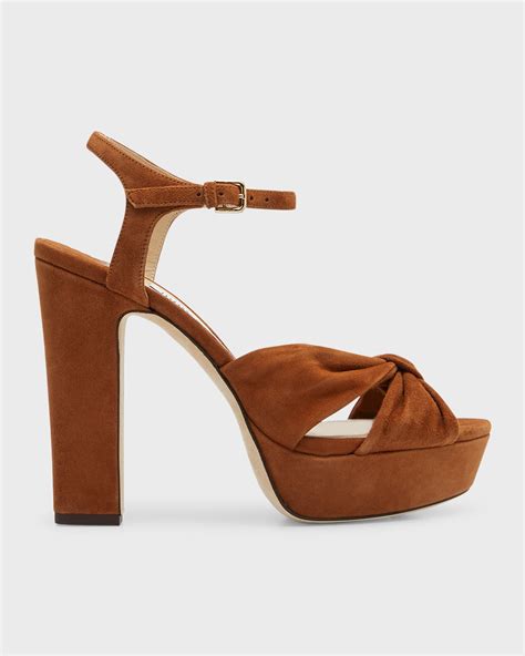 Jimmy Choo Sacora Suede Pearly Ankle Strap Sandals Neiman Marcus