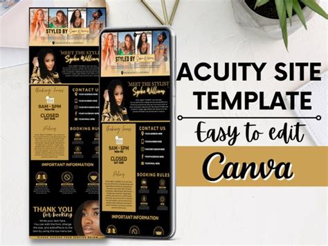 Acuity Scheduling Template Acuity Booking Site DIY Acuity Etsy