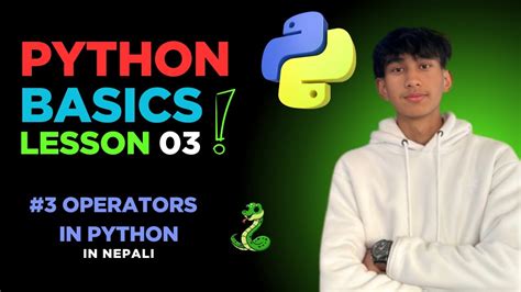 Operators In Python Lesson 03 Explained In Nepali Manjildadaa Youtube