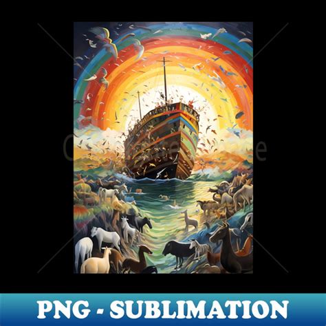 Noahs Ark Watercolor Style Noahs Ark Painting Noahs Ark Digi Inspire