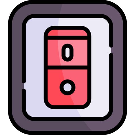 Power Switch Kawaii Lineal Color Icon