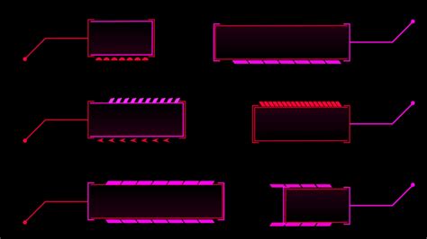 Callout Futuristic Hud Animation Digital Red Tone Pink Glow Six Pack On