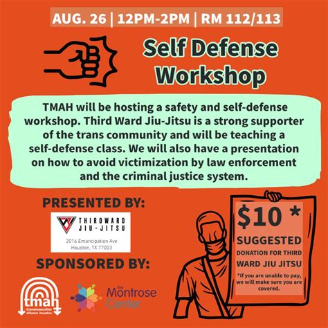 Self Defense And Safety Workshop Trans Masculine Alliance Houston