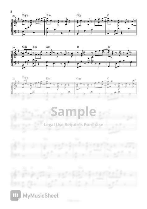 韋禮安 如果再見 Piano Sheet By Ohmyjohny
