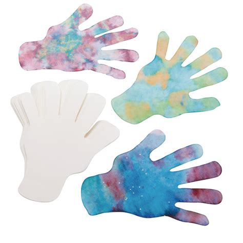 color diffusing paper hands cut outs set of 100