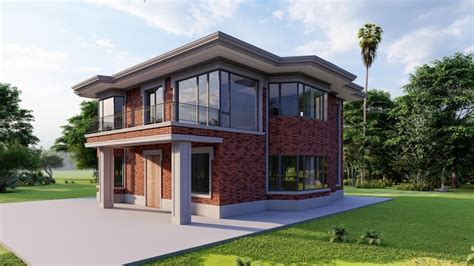 Premium Photo 3d Rendering Of Building Facade And Garden