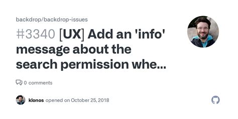 [ux] add an info message about the search permission when a search