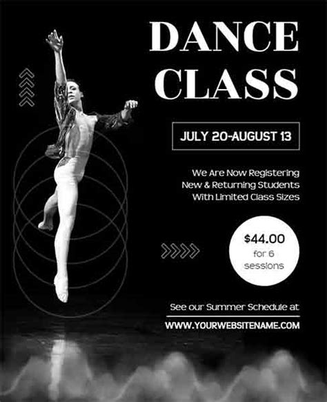 Dance Class Flyer Templates Free Editable Downloadable