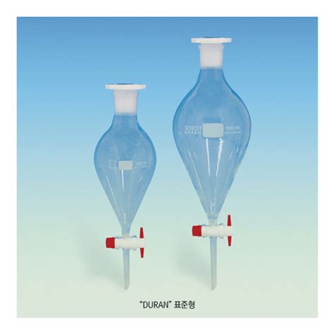 sl fun2144유리 분액깔때기 ptfe콕 표준형 정밀형 separatory funnels standard