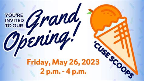 ‘cuse Scoops Grand Opening Drumlins Syracuse University