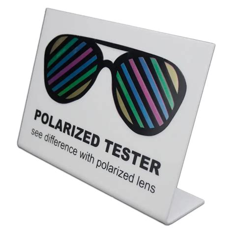 Rainbow Effect Polarized Tester With Acrylic Display Sunglasses Line
