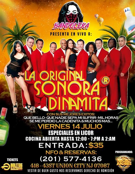 La Original Sonora Dinamita Tickets Boletosexpress