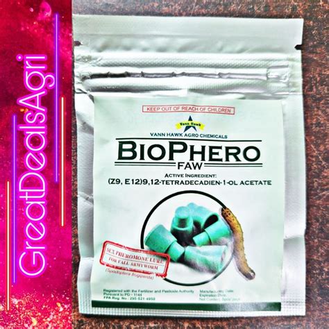 Biophero Faw Sex Pheromone Lure For Fall Armyworm 5 Pcs Per Pack By
