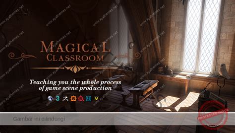 Magical Classroom Scene Creating For Games Aya Themes