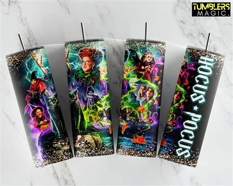 Hocus Pocus Tumbler 20 Oz Skinny Tumbler Sanderson Sisters Tumbler