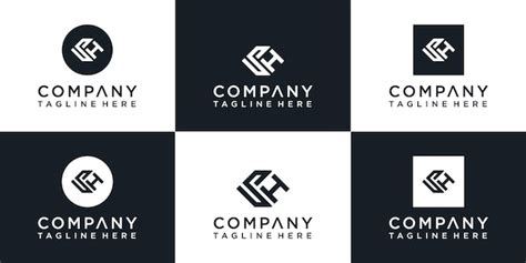 크리에이 티브 모노그램 문자 Ck 로고 세트 프리미엄 벡터