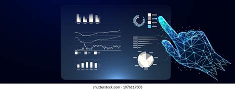 dashboard data analytics report key performance stock vector royalty