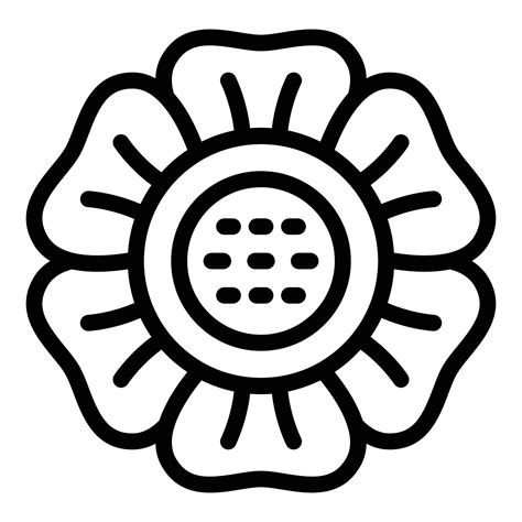 Tropical Rafflesia Icon Outline Vector Flower Plant 14988201 Vector