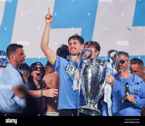 John Stones 5 Of Manchester City Salutes The Fans With The Champions