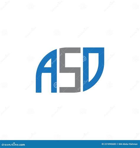 Aso Letter Logo Design On White Background Aso Creative Initials Letter