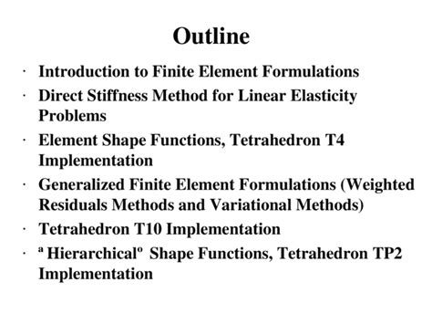ppt introduction to finite element formulations direct stiffness