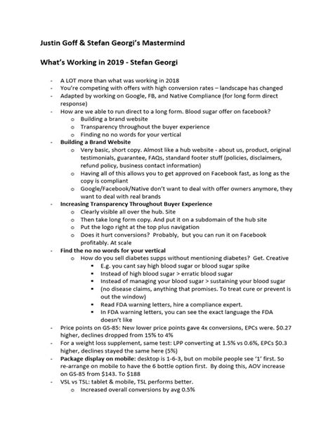 Mastermind Notes Stefan Georgi Justin Goff 2019 Pdf Facebook Online Advertising