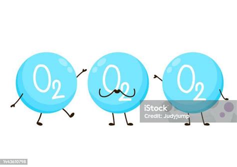 물방울이 있는 산소 벡터 아이콘입니다 흰색 배경에 O2 또는 산소 만화 산소에 대한 스톡 벡터 아트 및 기타 이미지 산소