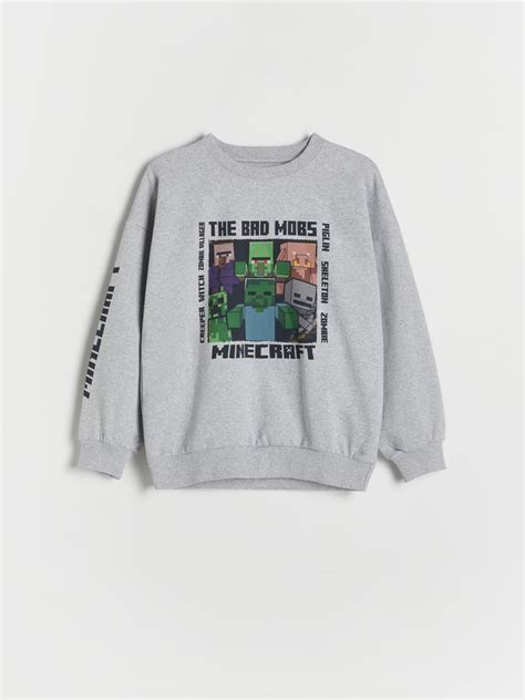 Bluza Minecraft Kolor Jasnoszary RESERVED 266DS 09M
