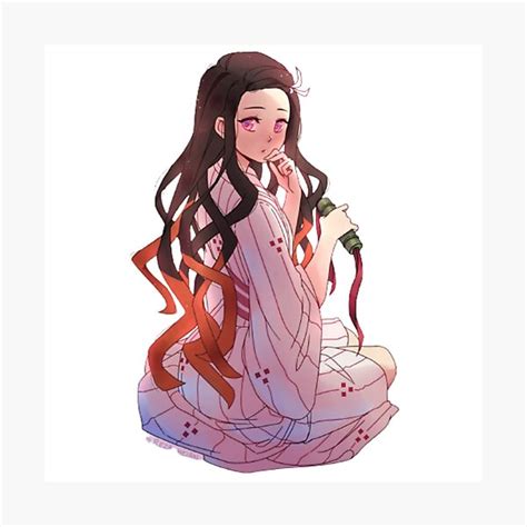 Nezuko Kamado Kawaii Kimetsu No Yaiba Photographic Print By MeroMeroS Redbubble