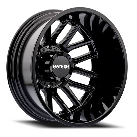 Mayhem Dually Cogent Wheels Rims 17x65 8x210 Gloss Black 142mm
